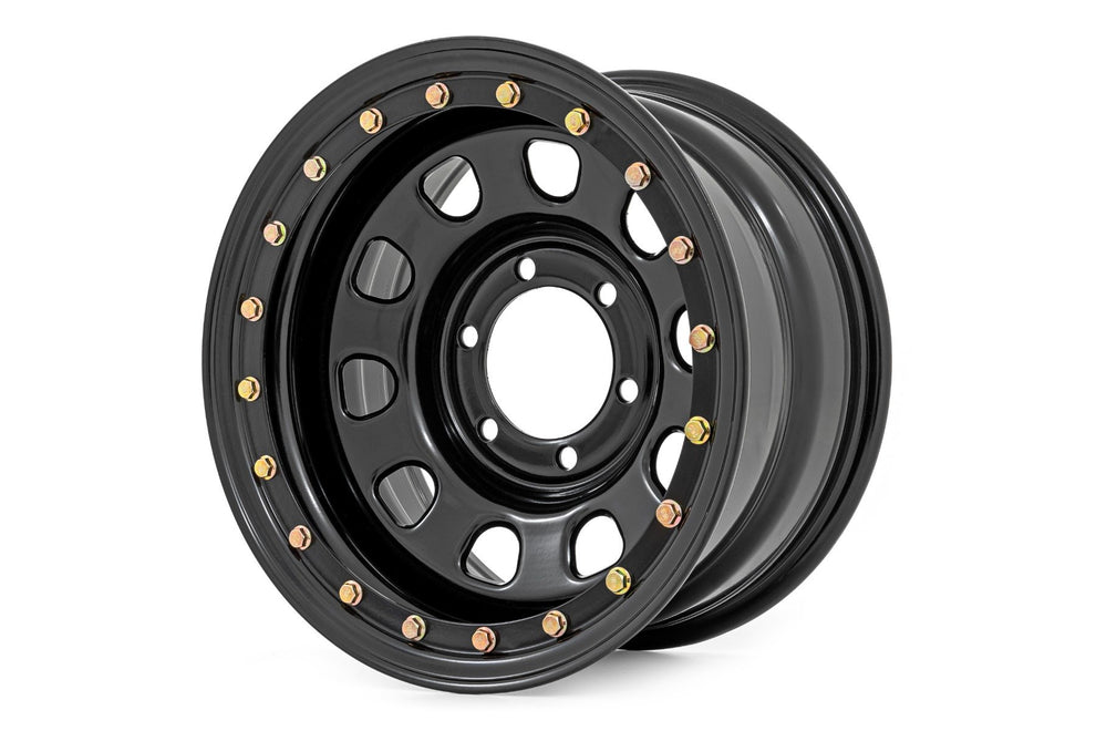 Steel Simulated Beadlock Wheel | Black | 15x8 | 5x4.5 | 3.30 Bore | -1 ...
